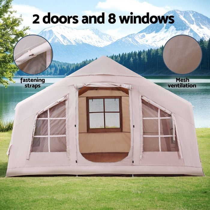 Weisshorn Camping Tent Inflatable Tent 6 Person 360CM - Bunnings Australia