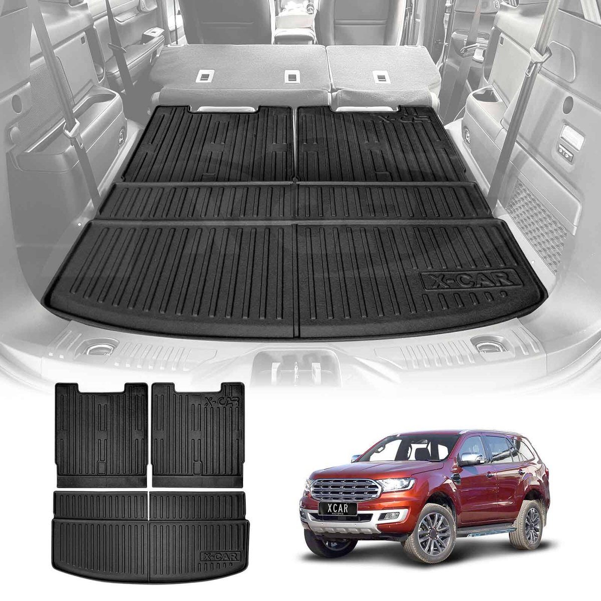 Boot Liner for Ford Everest SUV 2015-2022 Heavy Duty Cargo Trunk Mat ...