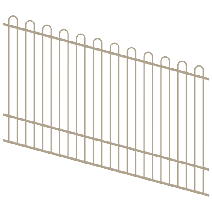 ProtectorAl 1201-2400W x 1500H Paperbark Top Pool Fence Panel Raked Up ...