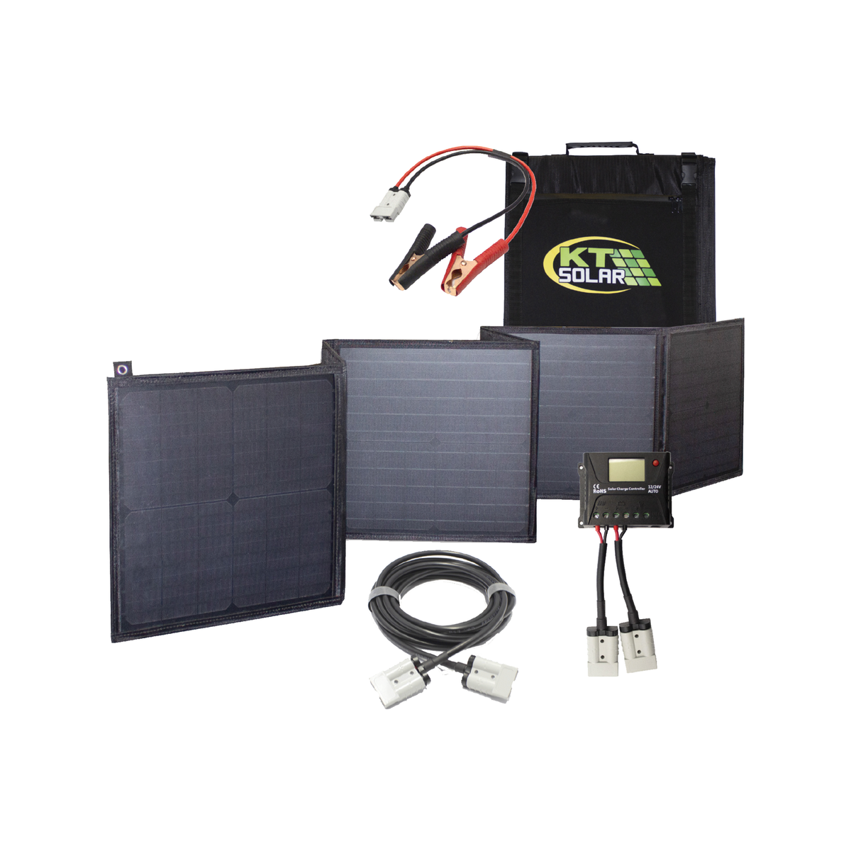 KT Solar 120W 12V Blanket Solar Panel Kit with 10A PWM Controller ...