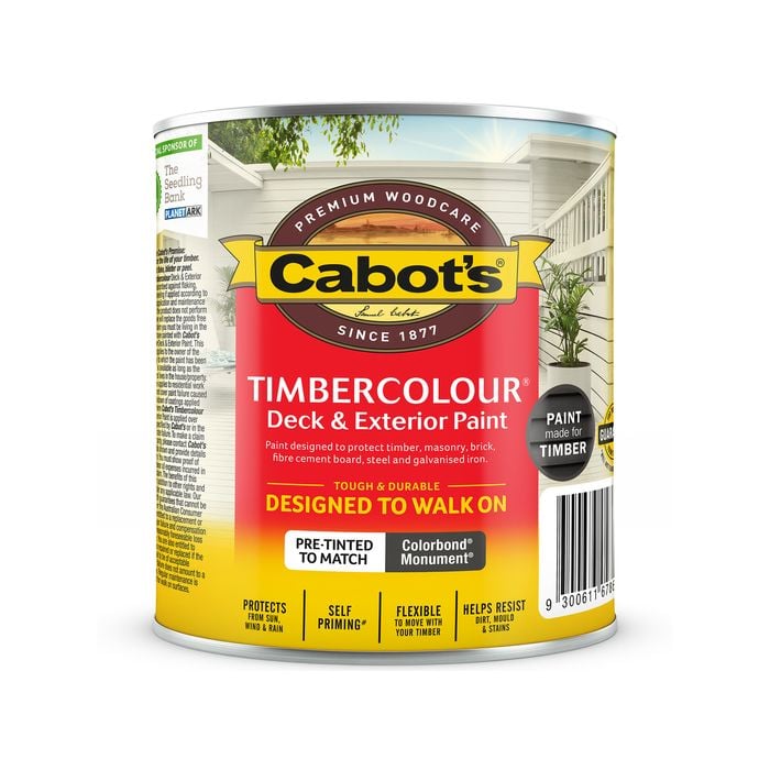 Cabot's 500ml Colorbond Monument Timbercolour Deck & Exterior Paint ...