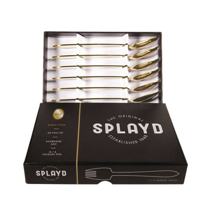 6pc Splayd Black Label Gold Mirror Spork Cutlery Set - Bunnings Australia