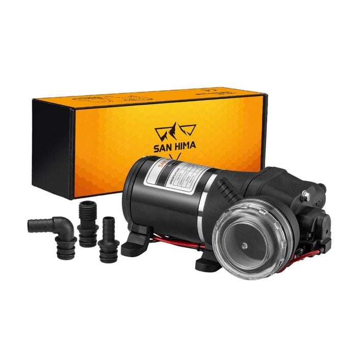 San Hima 12V Water Pump 12L/min Pressure Self Priming Camping Caravan ...