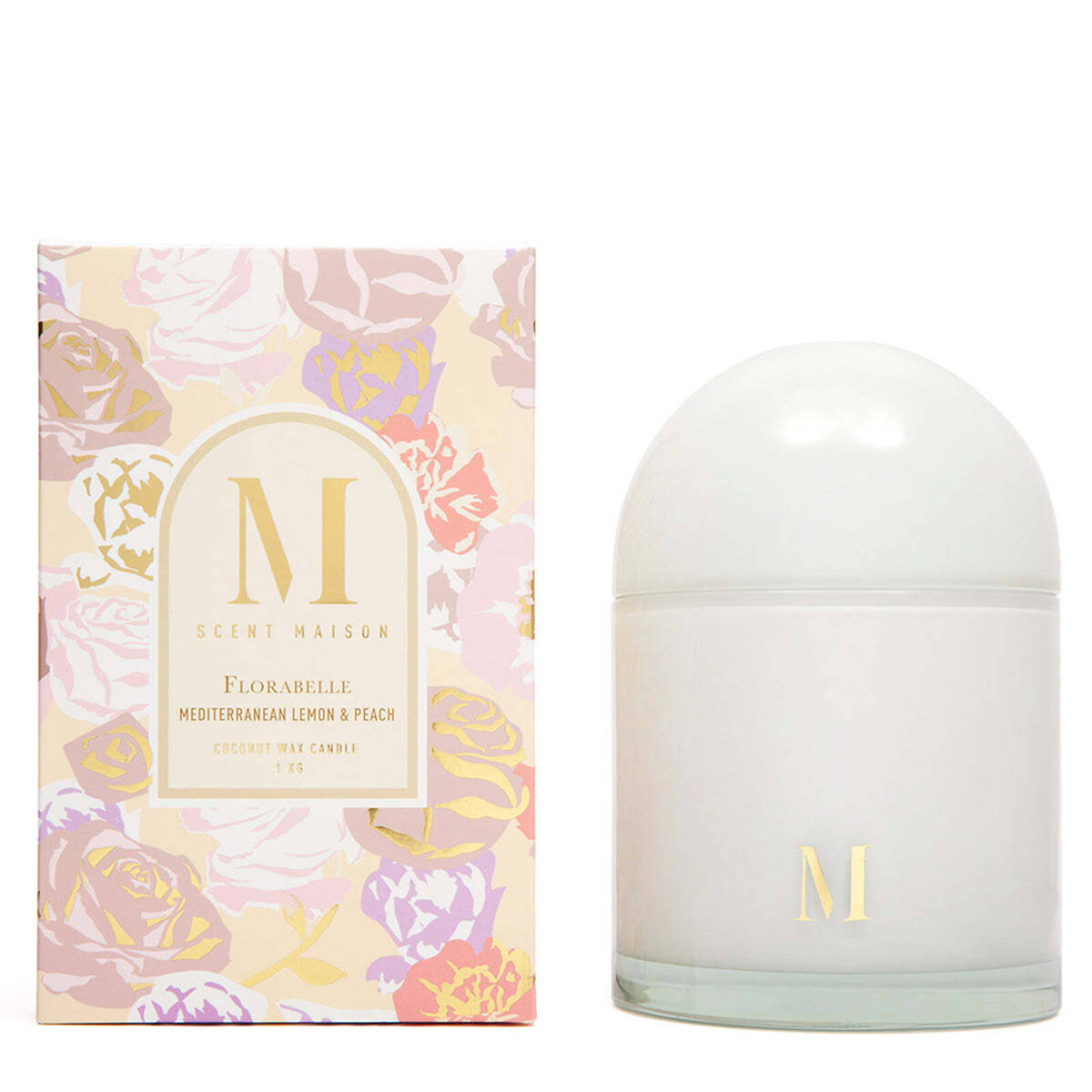 Scent Maison Florabelle 1000g Scented Wax Candle - Lemon & Peach ...