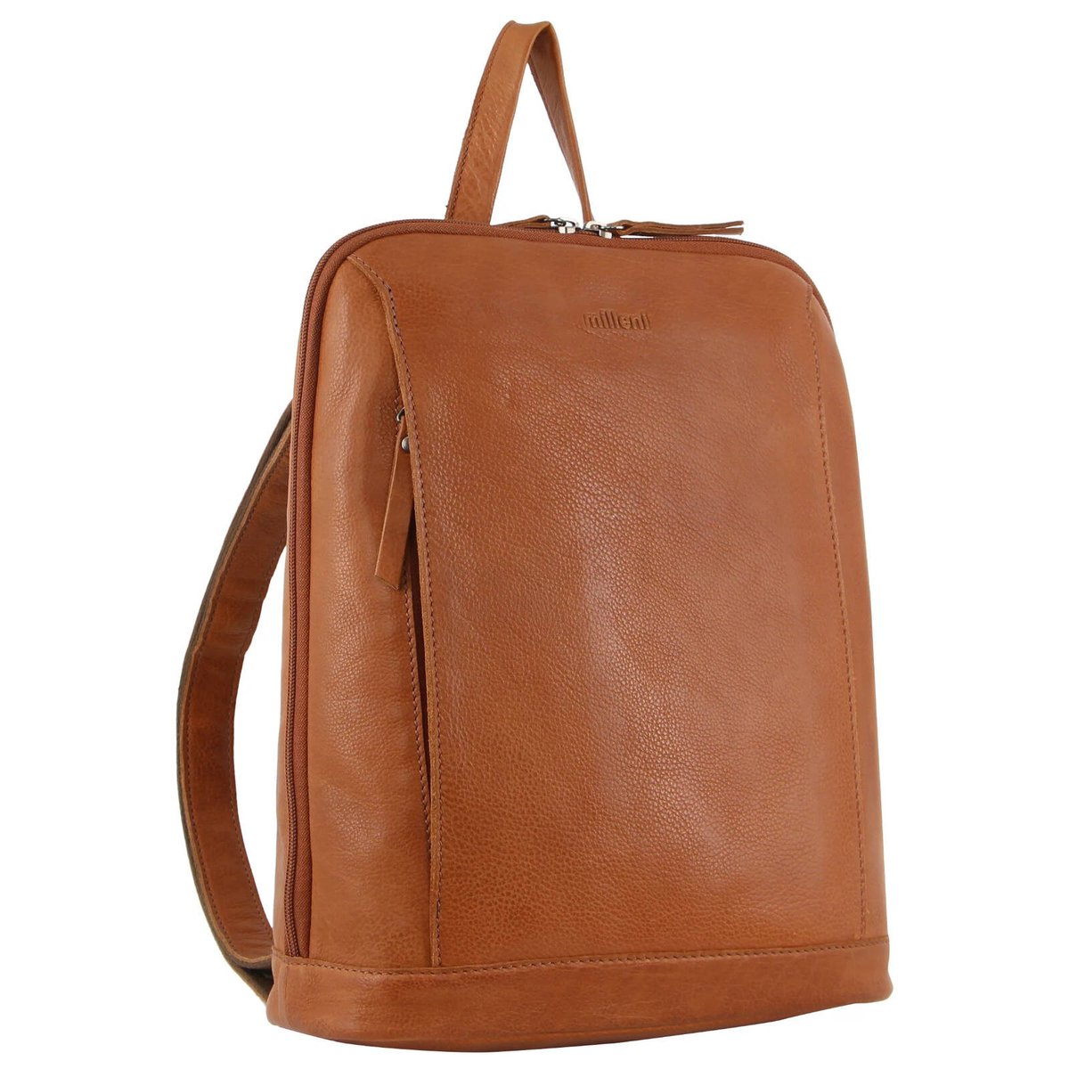 Ladies Backpack Shoulder Nappa Leather Wos Rucksack Cognac - Bunnings ...