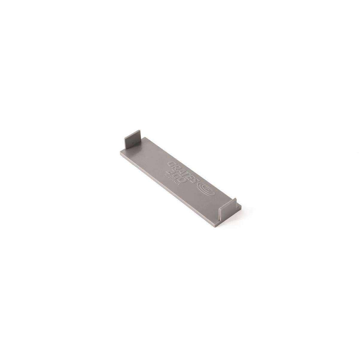 Grates 2 Go Grey Modular Shower Drain Base Channel End Caps - Bunnings ...