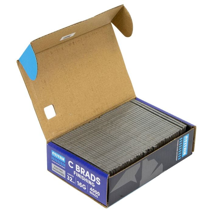 Titan 32 x 1.6mm Electro Galvanised Straight Collated Nail C Brads ...