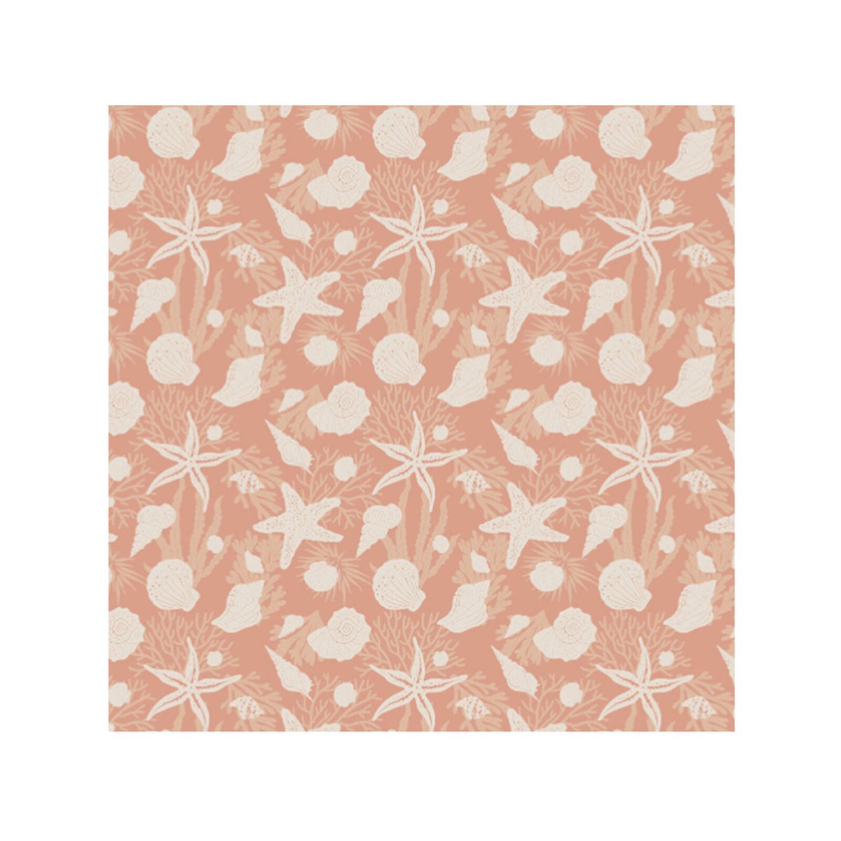 Shells in Cantaloupe 57cm x 10m Wallpaper Roll - Bunnings Australia