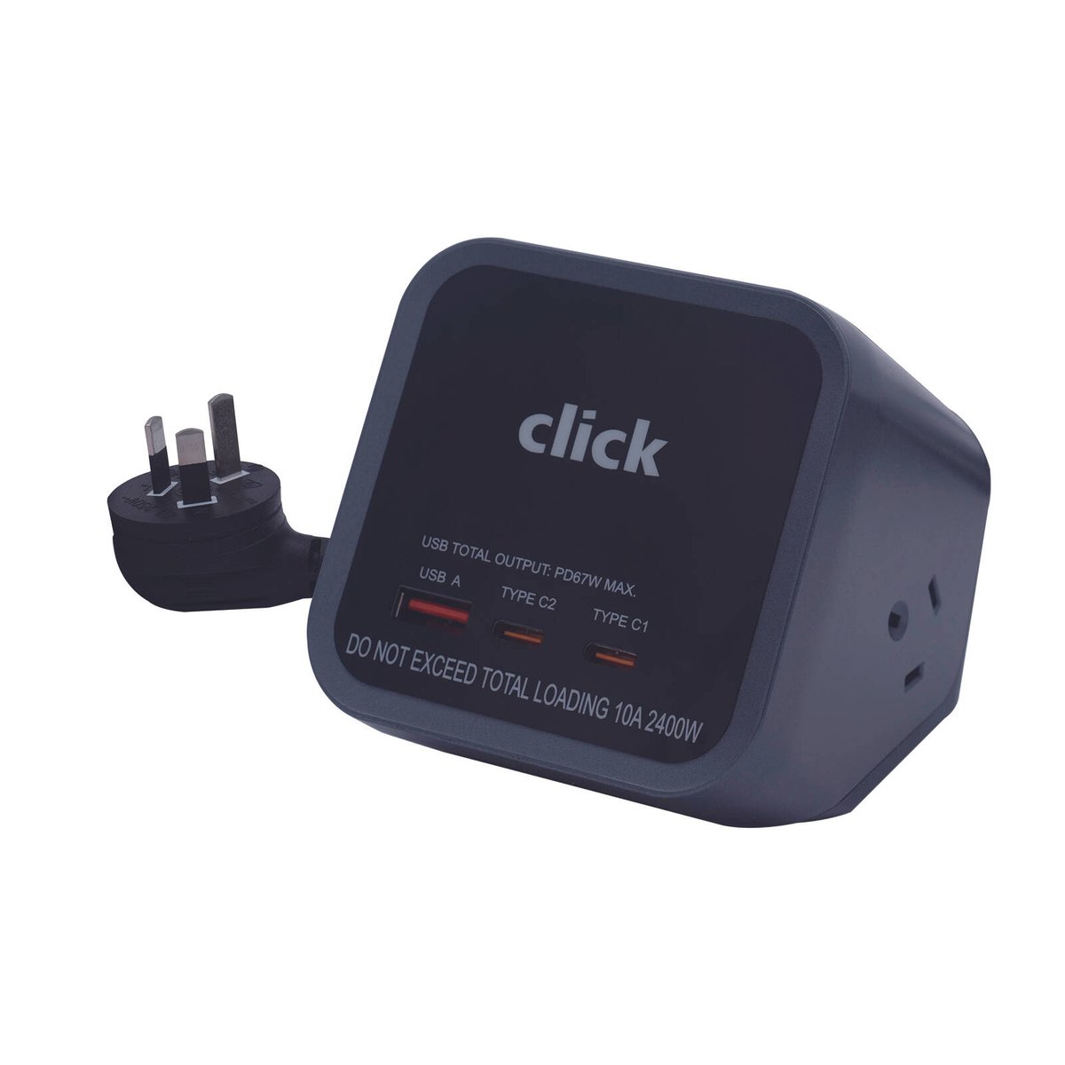 Click 3 Outlets Desktop Powercube With GaN PD67W USB Charger - Bunnings Australia