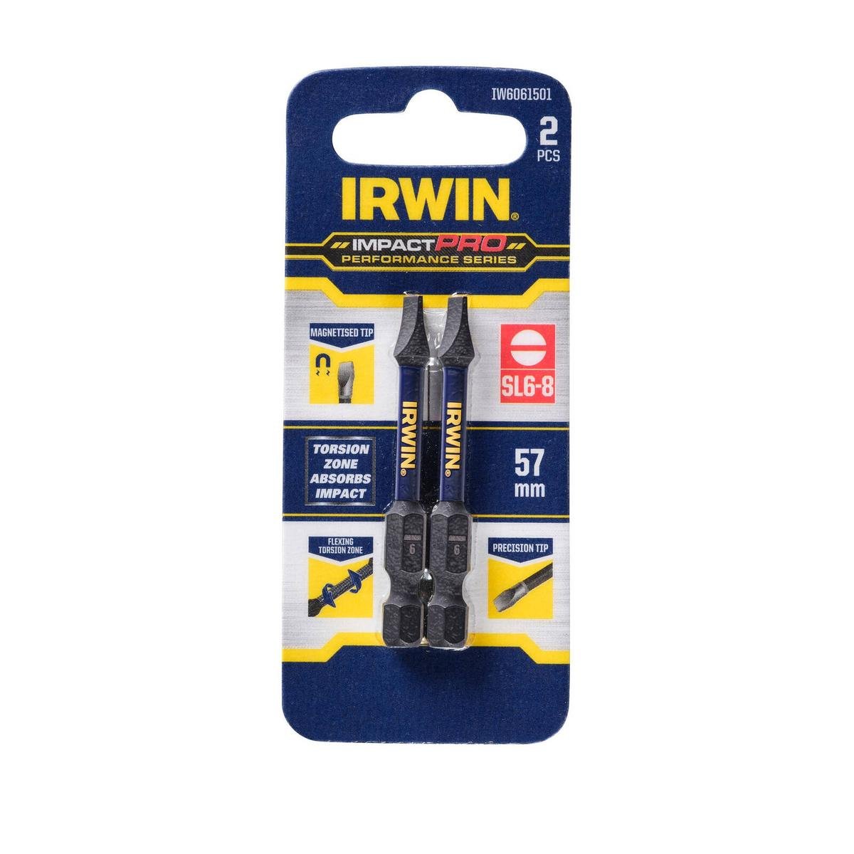 Irwin Impact Pro Performance 57mm SL6-8 - 2 Pack - Bunnings New Zealand
