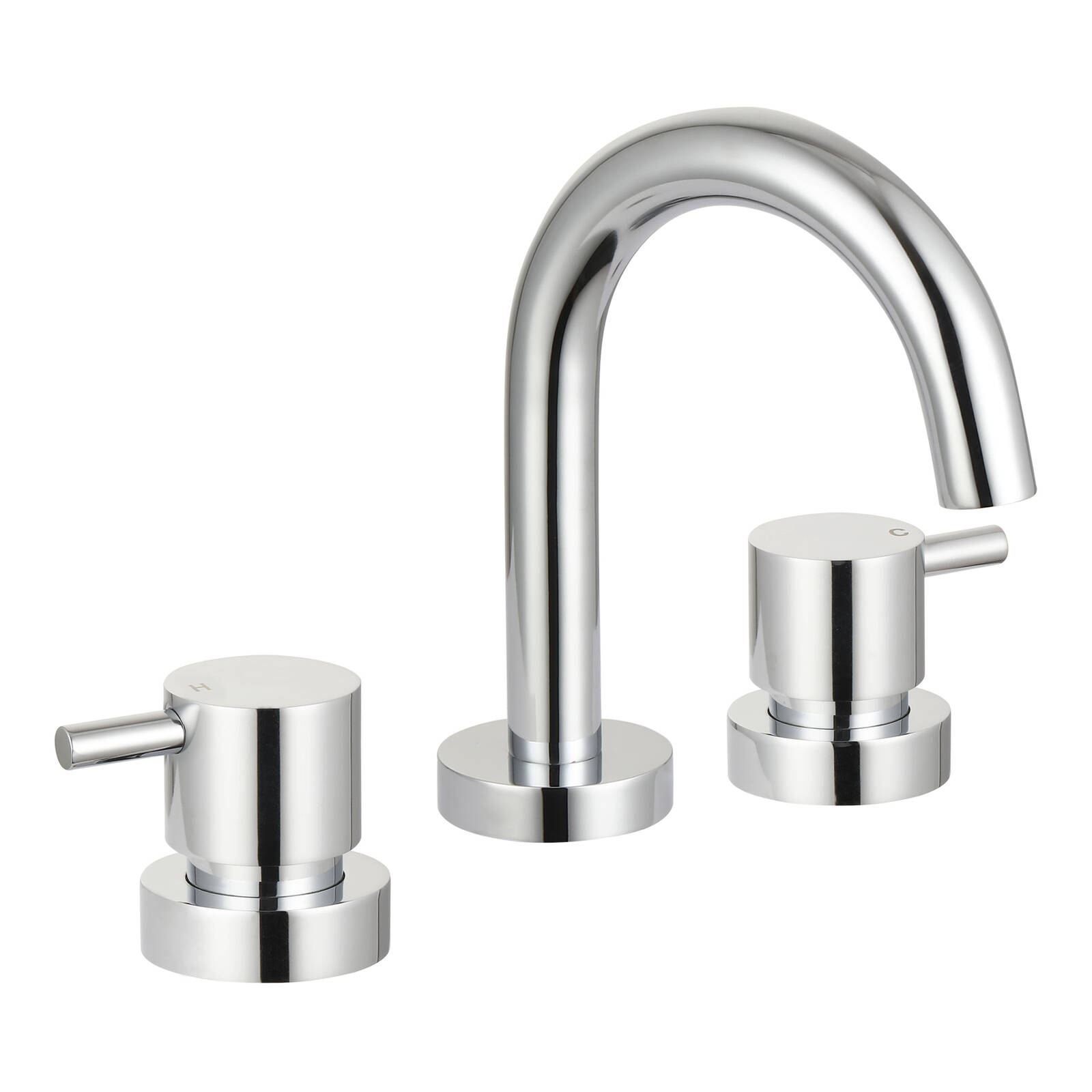 1/4 Turn Pin Lever Basin Set Chrome Resonance | Mondella