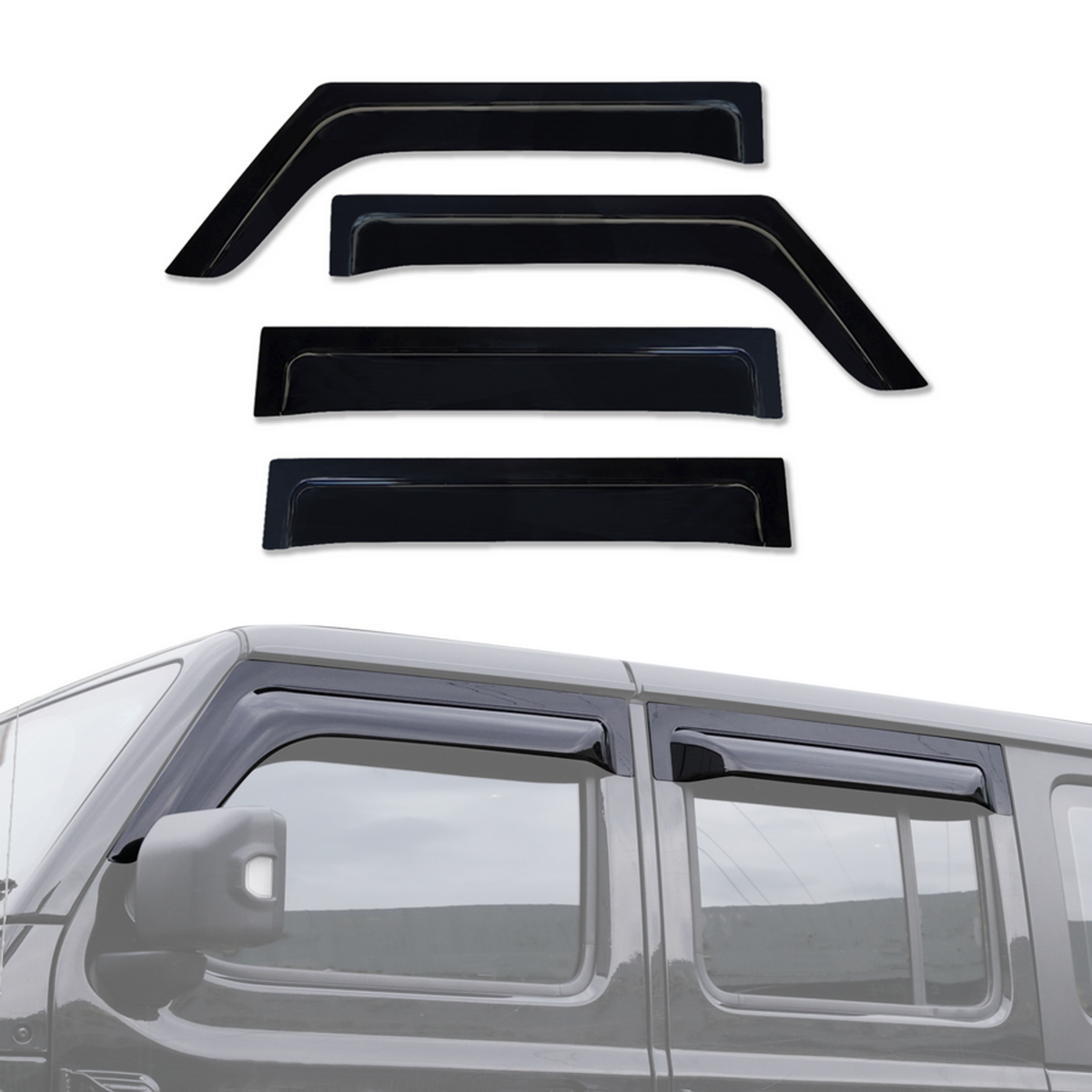 AUSGO Wide-Profile Weather Shields for Jeep Wrangler JL Series 2018 ...