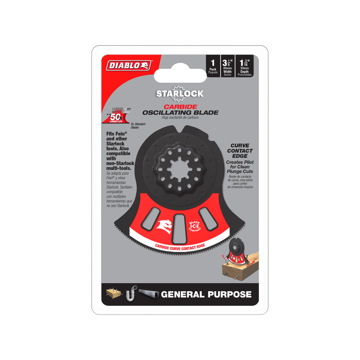 Diablo 80 x 30mm Starlock General Purpose Multi Tool - Bunnings Australia