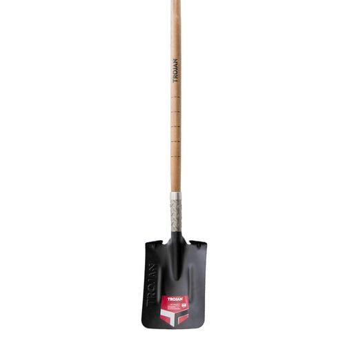 Trojan PowerStep Long Timber Handle Square Mouth Post Hole Shovel ...