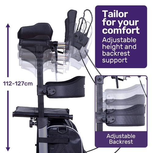 EQUIPMED Upright Rollator Walker with Forearm Rest Supports, Mobilty ...