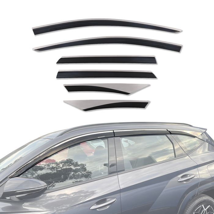 AUSGO Stainless Trim Weather Shields for Hyundai Tucson 2021-Onwards ...