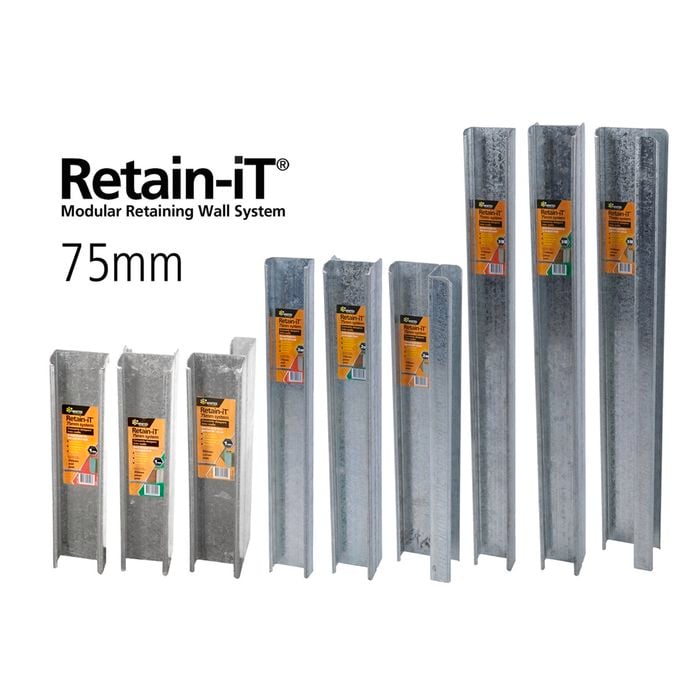 Jack 75 x 1100mm Galvanised Steel Retain It Corner Post Upright Sleeper ...