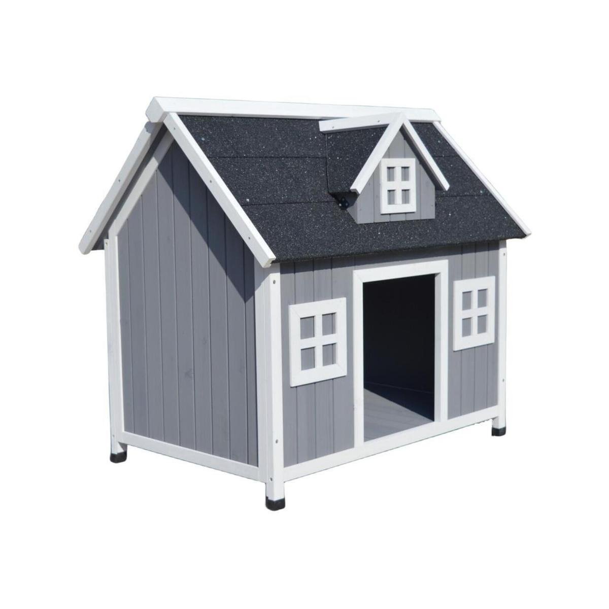 YES4PETS Grey Large Timber Pet Dog Puppy Wooden Cabin Kennel Timber ...
