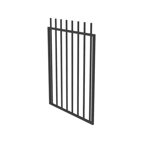 RapidFence 900 x 1200mm Black Steel Picket Gate - Bunnings New Zealand
