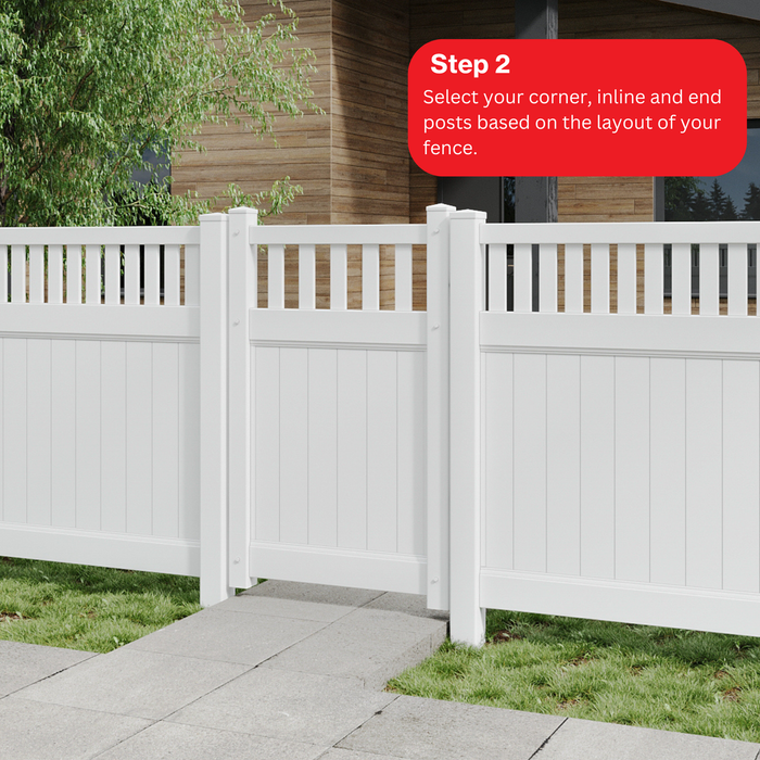 RapidFence 2185 x 1700mm White Hampton PVC Fence - Bunnings Australia