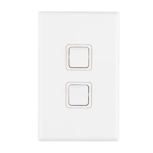 Deta White X7 Double Gang Switch - Single Pack - Bunnings New Zealand