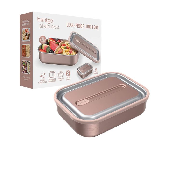 Bentgo Stainless Steel Leak Proof Lunch Box 1.2L Rose Gold - Bunnings ...