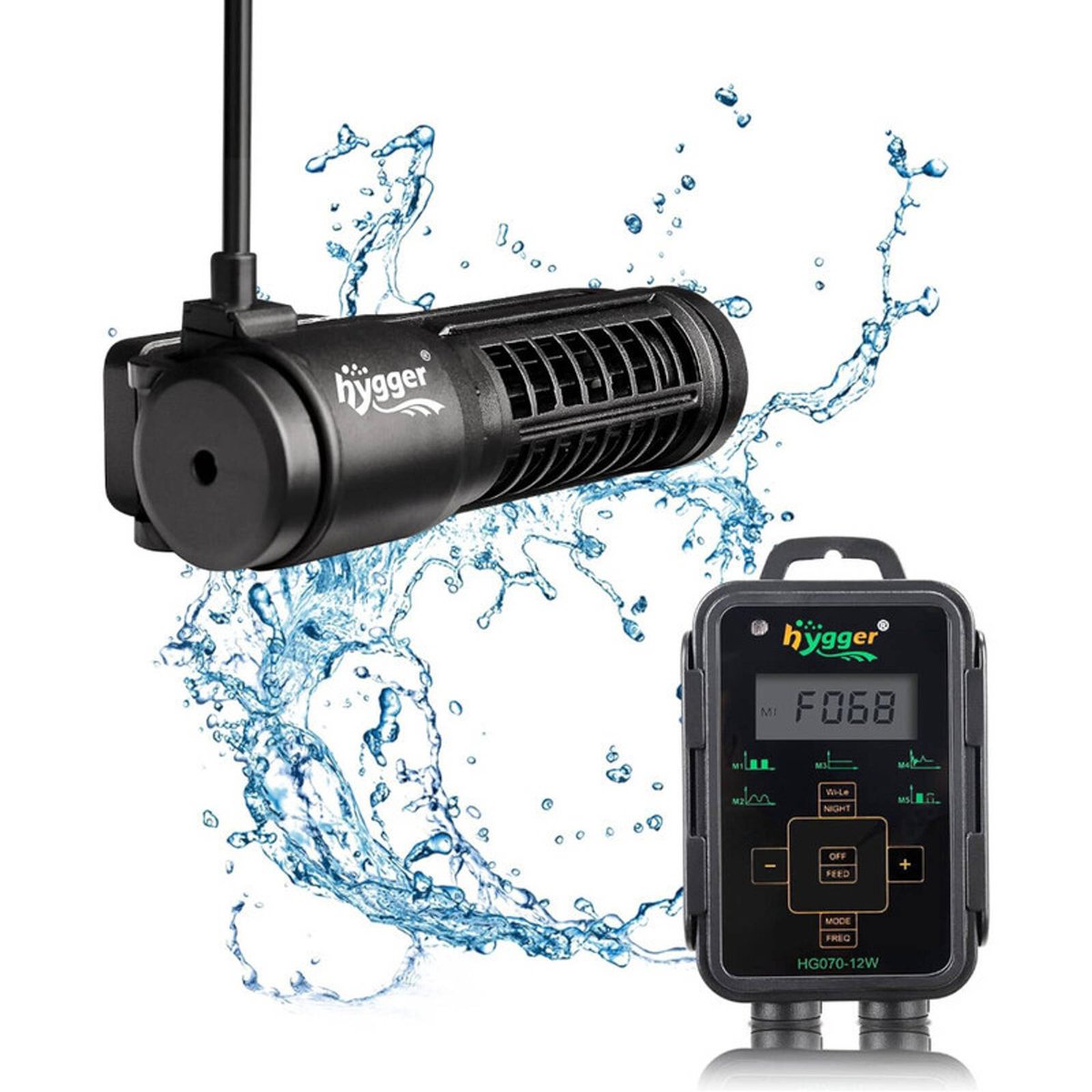 Hygger Cross-flow Wave Pump 12W - Black - Black | One size | HG-070-12W ...