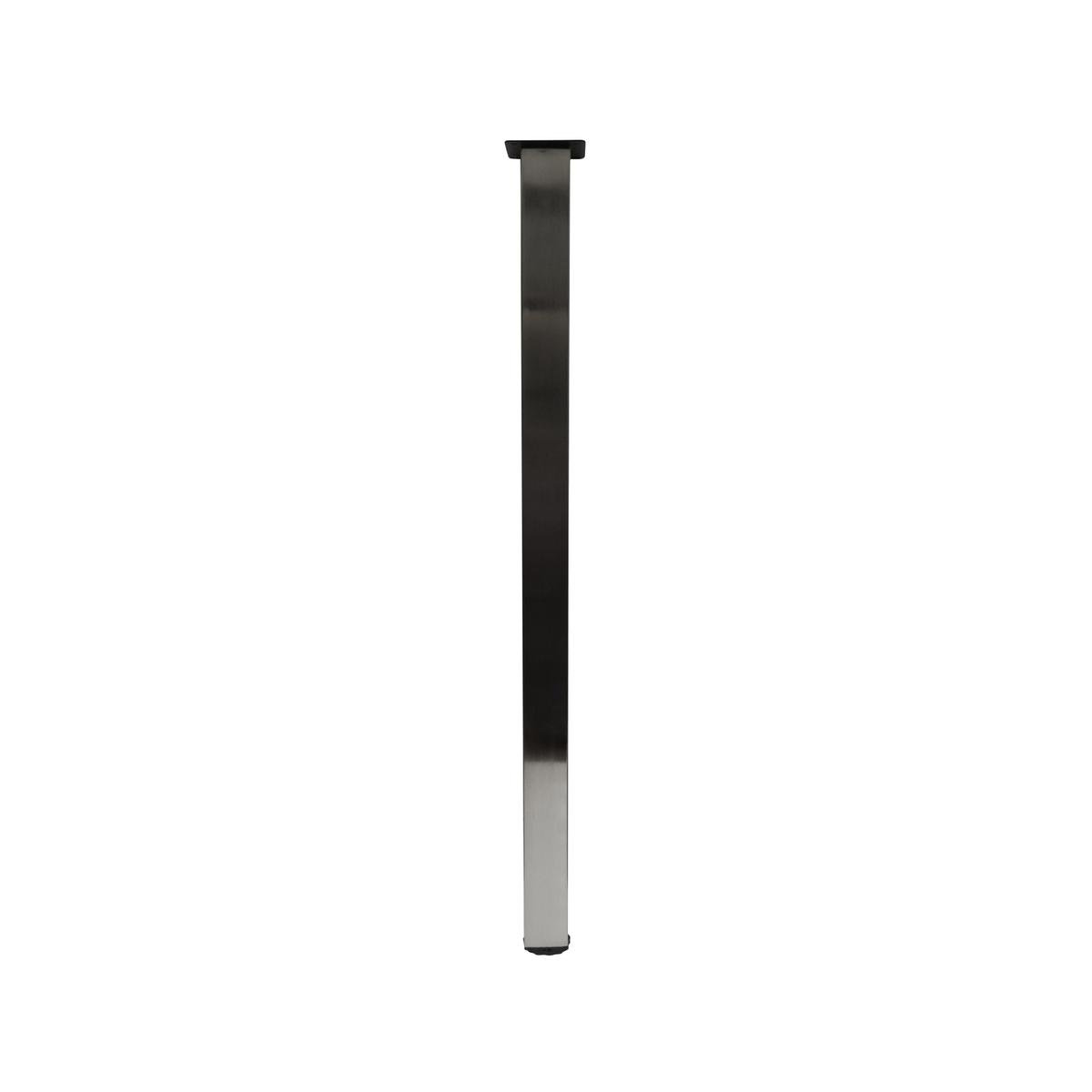 Adoored 40 x 40 x 710mm Brushed Nickel Adjustable Metal Furniture Leg ...