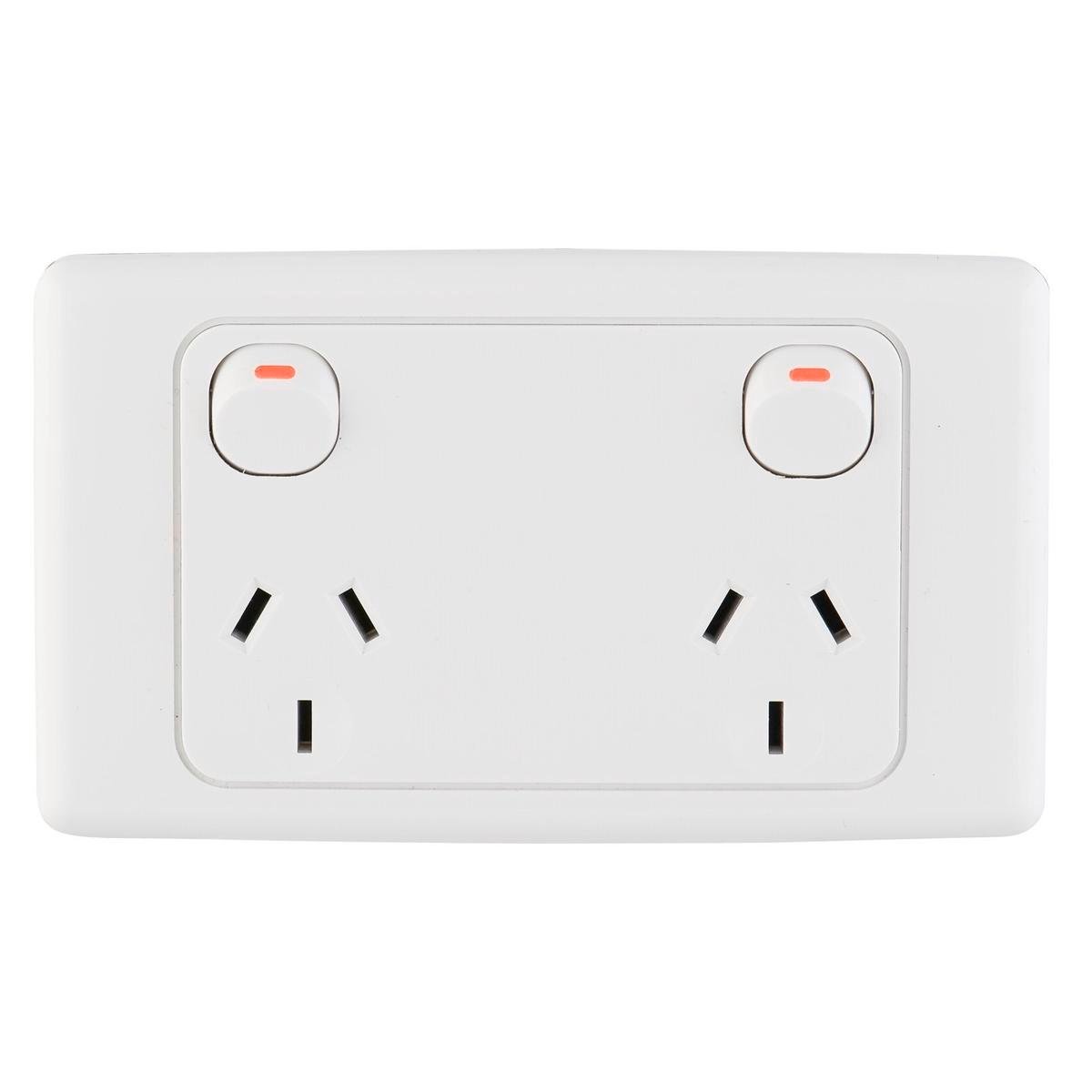 DETA 10A Wide Spaced Double Power Point - Bunnings New Zealand