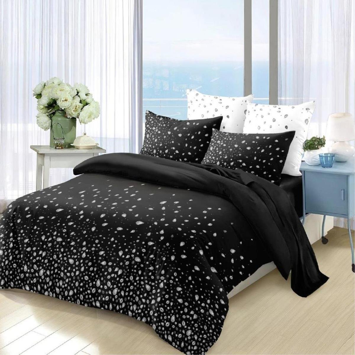 Dreamfields Super King In The Dark Design Quilt Doona Duvet Cover Set ...