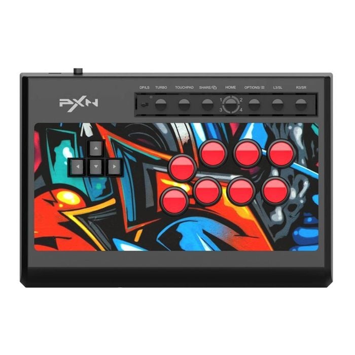 PXN-X8 Gaming Keyboard Controller Black Arcade Fighting Box USB Style ...