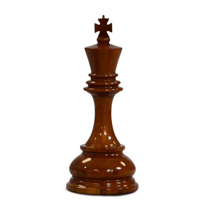Yardgames 20cm (8 Inch) Handmade Teak Chess Pieces. Play Queens Gambit ...