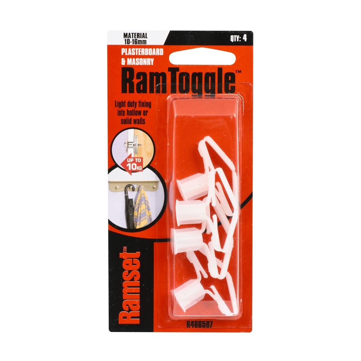 Ramset 8 x 16mm Nylon RamToggle - 4 Pack - Bunnings Australia