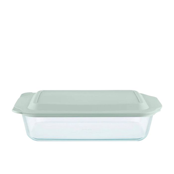 Pyrex Rectangular Deep Dish with Sage Lid 22.8x33cm - Bunnings Australia