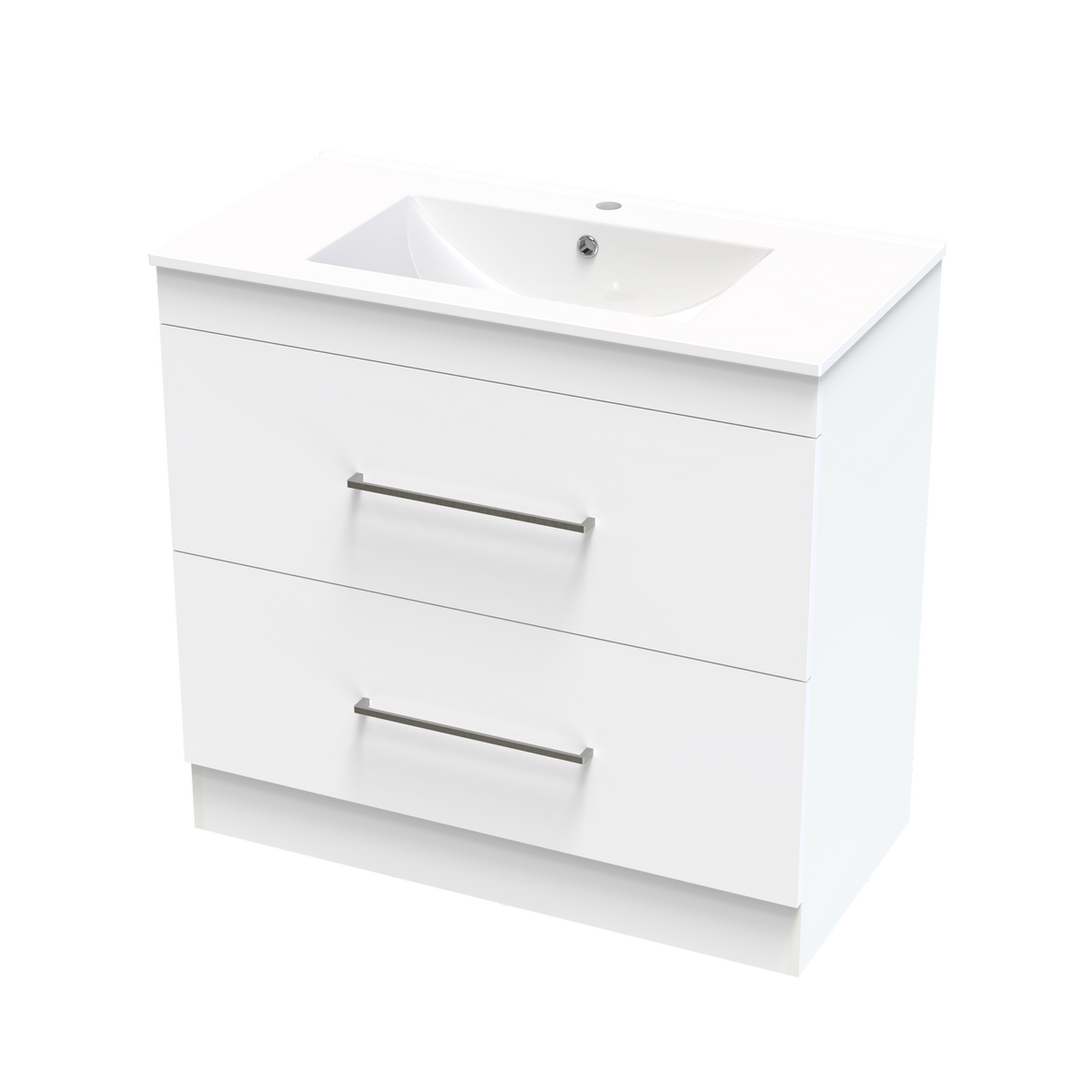 Clearlite Bathrooms 900mm White Cashmere Valley Floor Standing Vanity ...