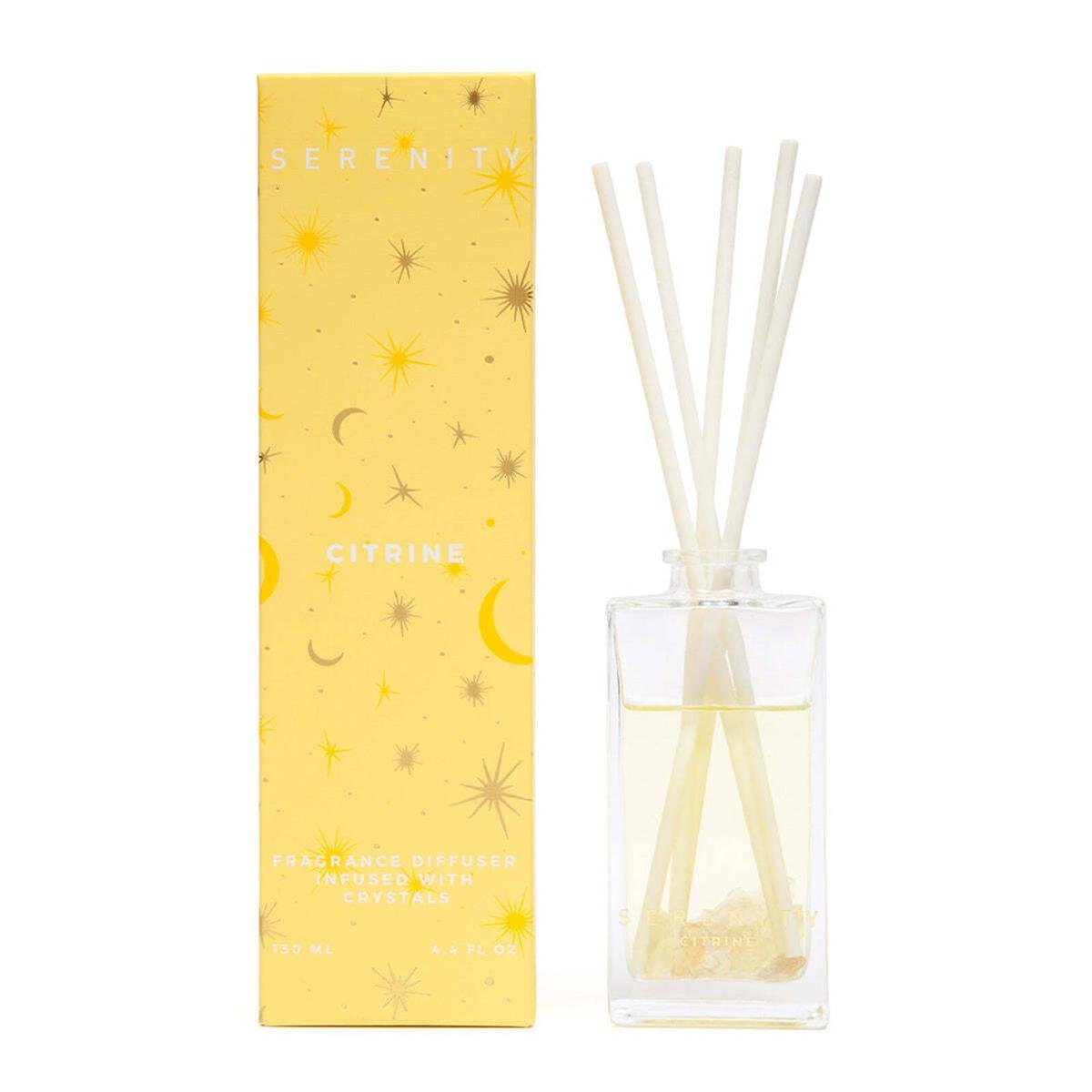 Serenity 130ml Reed Diffuser Fragrance - Crystal Citrine - Bunnings Australia