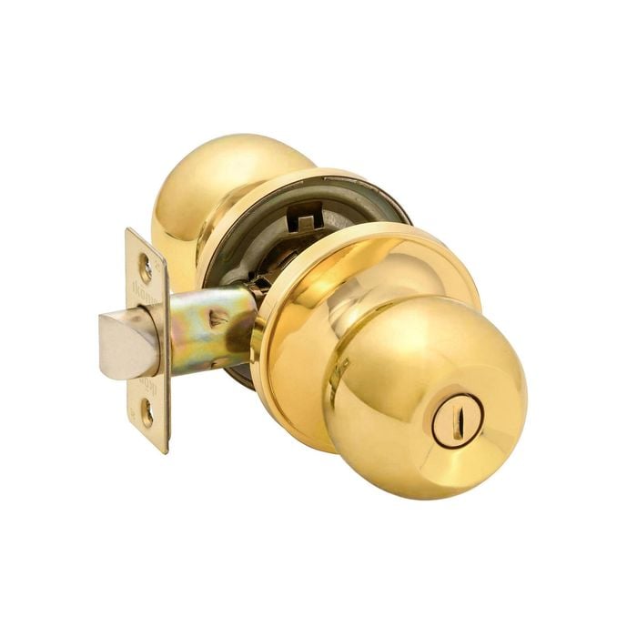 Ikonic Polished Brass Ruby Privacy Knob Set - Bunnings Australia