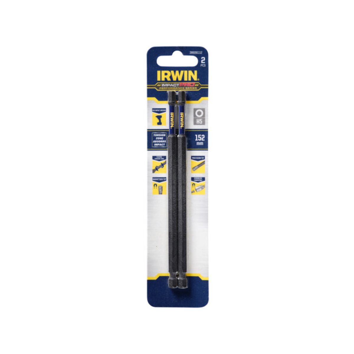 IRWIN 152mm Impact Pro Performance Hex 5 - 2 Pack - Bunnings Australia