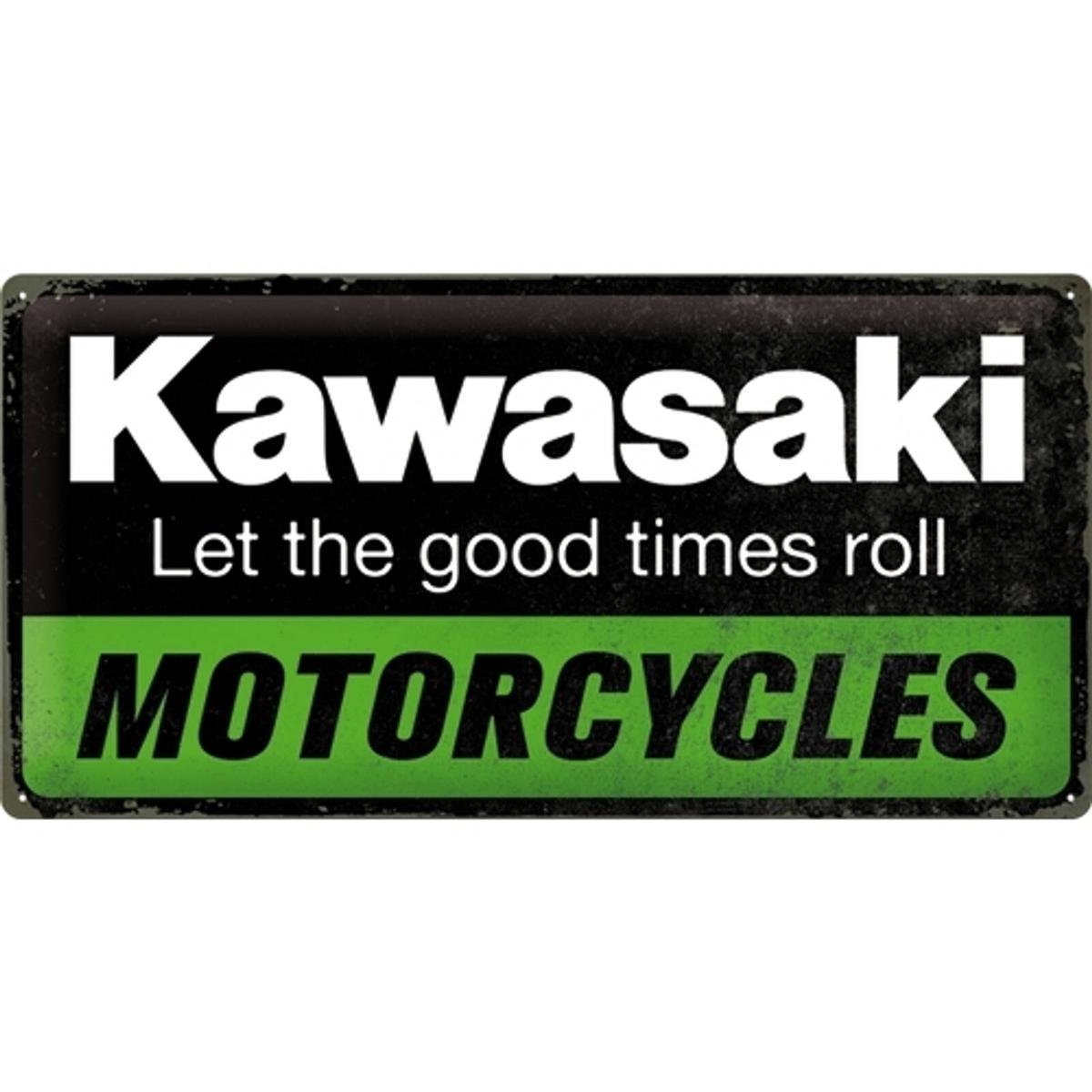 Nostalgic-Art 25x50cm Long Sign Kawasaki Motorcycles - Bunnings Australia