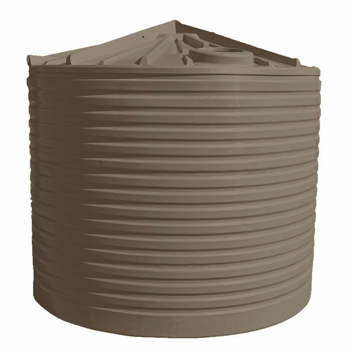 Clark Tanks 13600L Round Poly Water Tank - Birch Grey - Bunnings Australia