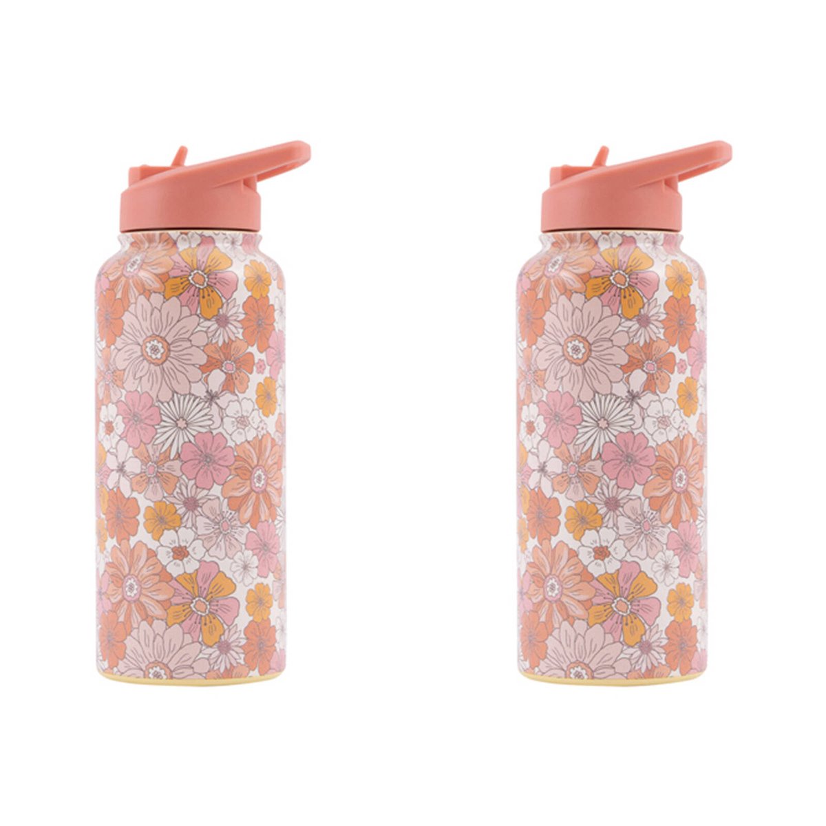 2PK Splosh Sip By Splosh Floral S/Steel Water Bottle 950ml - Bunnings ...