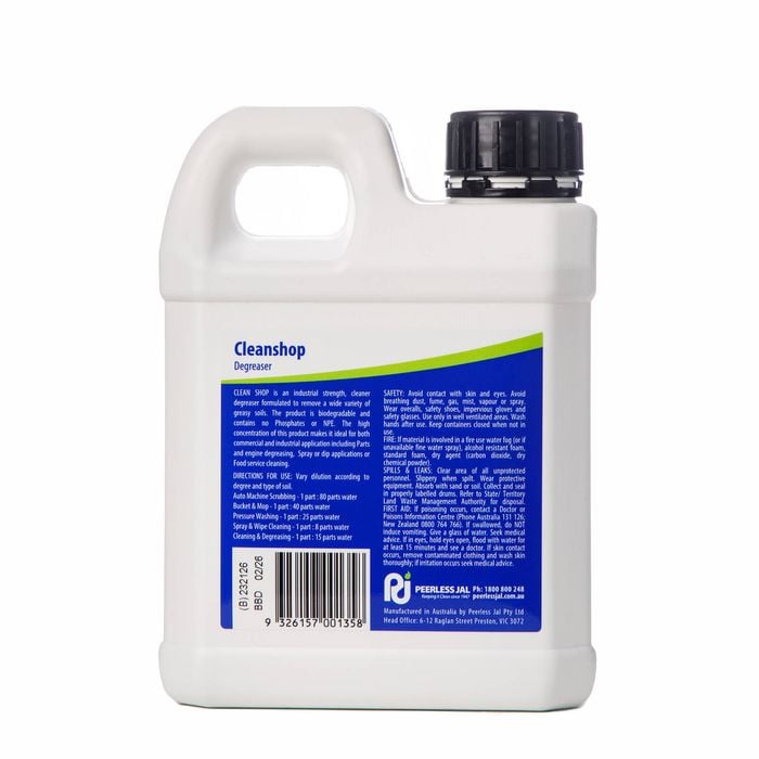 Peerless JAL 1L Cleanshop Heavy Duty Cleaner Degreaser - Bunnings Australia