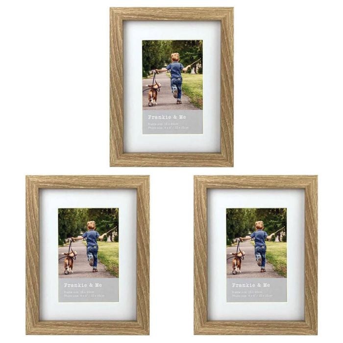 3PK Frankie & Me Wooden Border 4x6'' Picture Frame Home/Office Photo ...