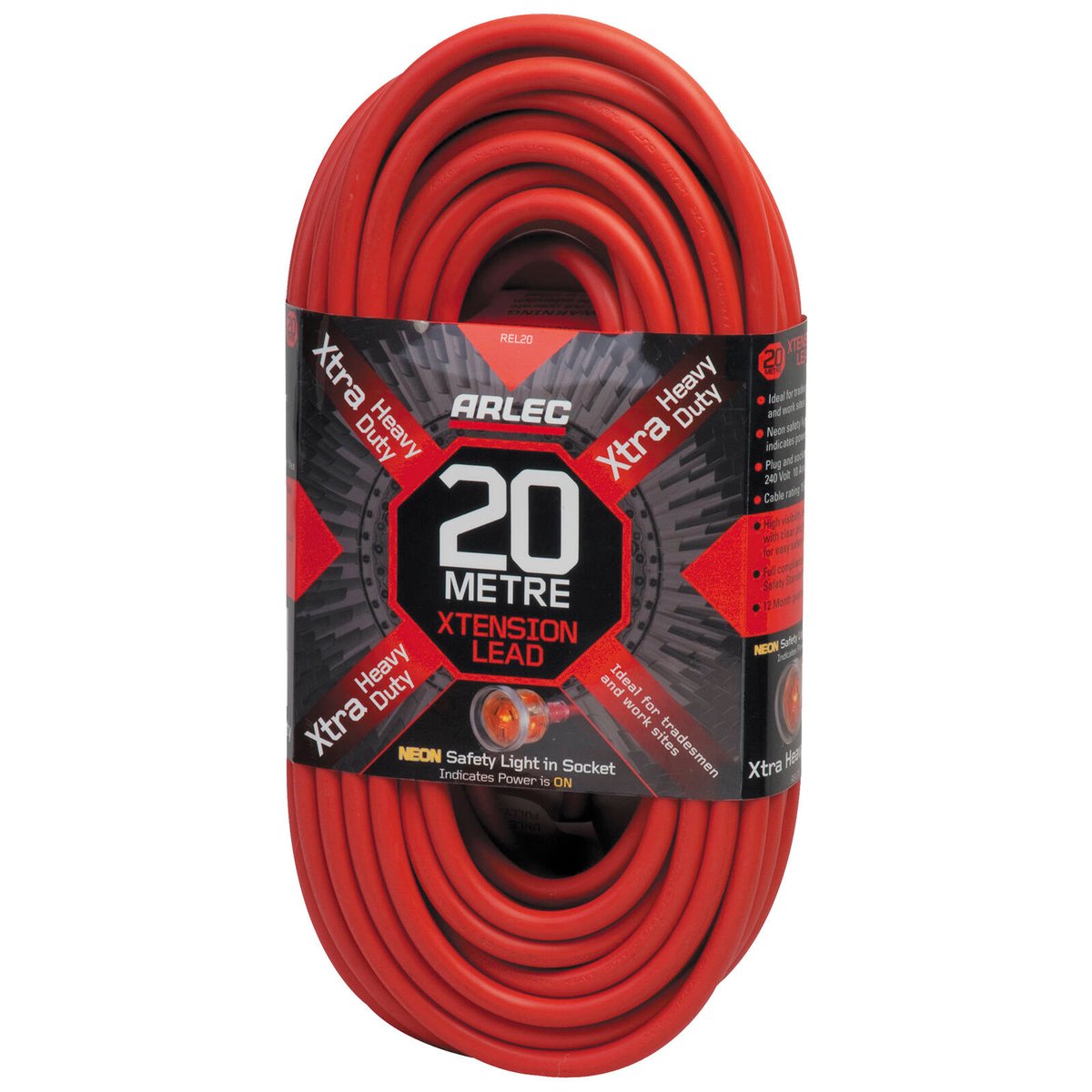 Arlec 20m 1.5mm² 10A 3 Core Extra Heavy Duty Extension Lead - Bunnings ...