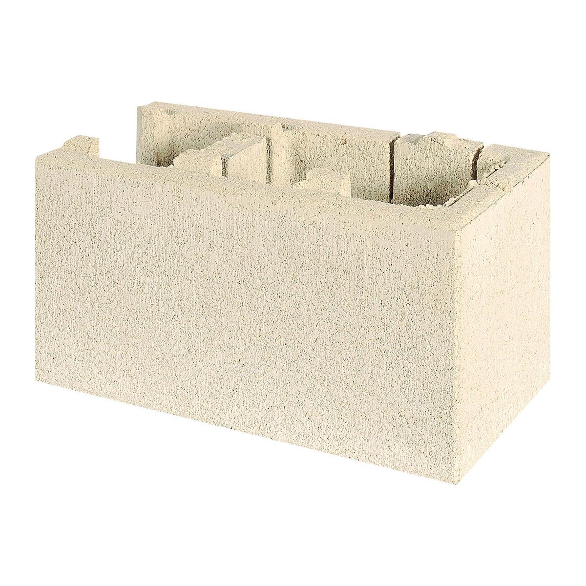 Adbri Masonry 390 x 190 x 200mm Cream Versasmooth Left Corner Block ...