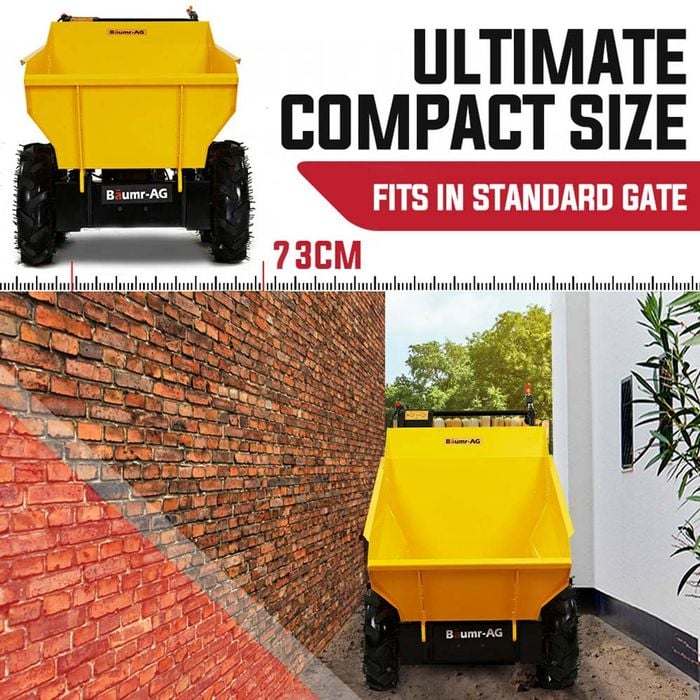 Baumr-AG Power Wheelbarrow Motorized Mini Petrol Powered Wheel Barrow ...