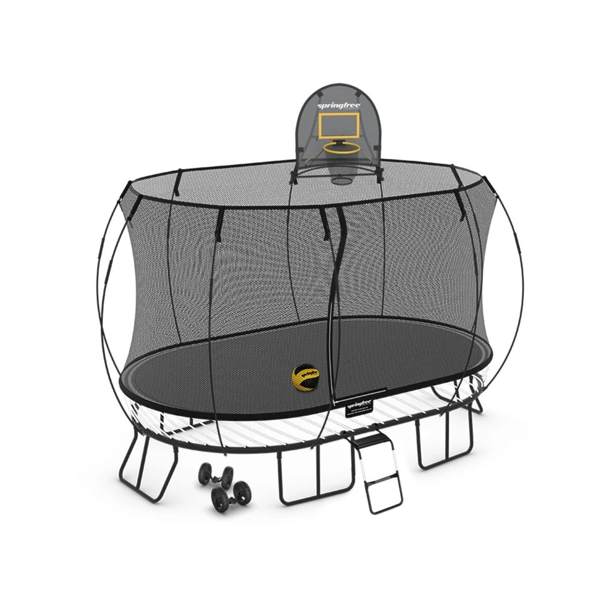 Springfree Large Oval Trampoline 2.4m x 4m - Moving Accessory Bundle ...