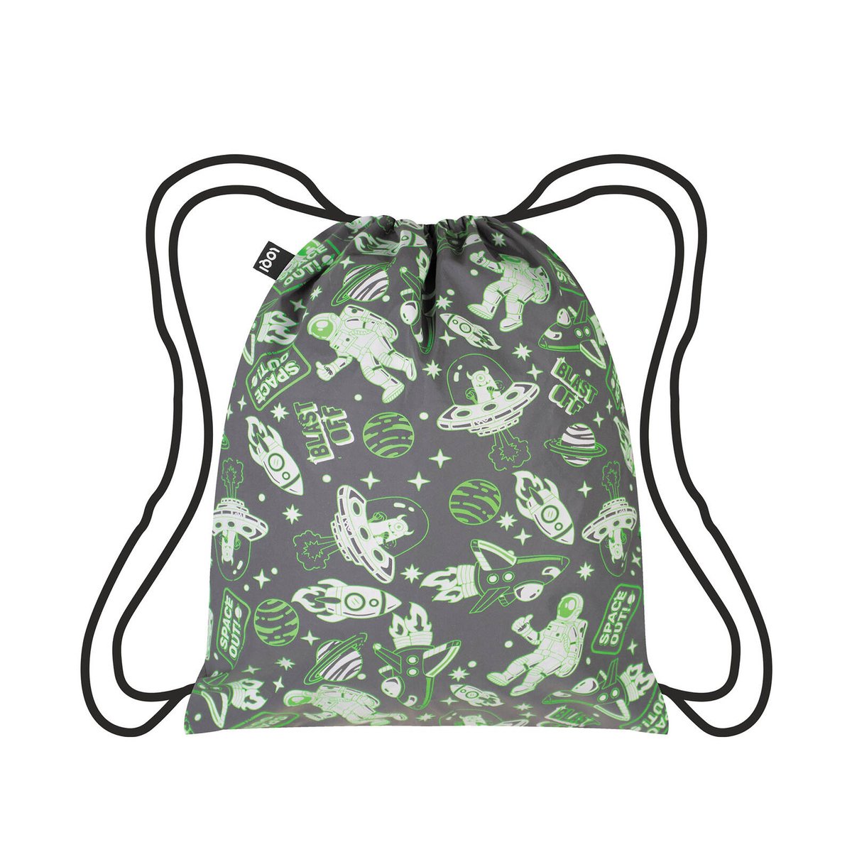 LOQI Kids Space Out Reflective Mini Backpack Multi-Coloured 28x1x34cm ...