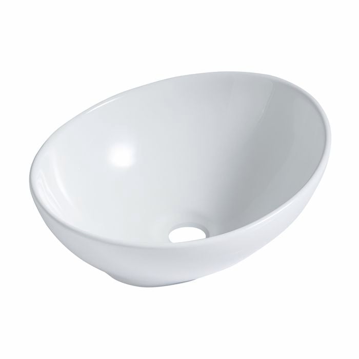 Mondella Gloss Oval Above Counter Basin White Rumba - Bunnings Australia