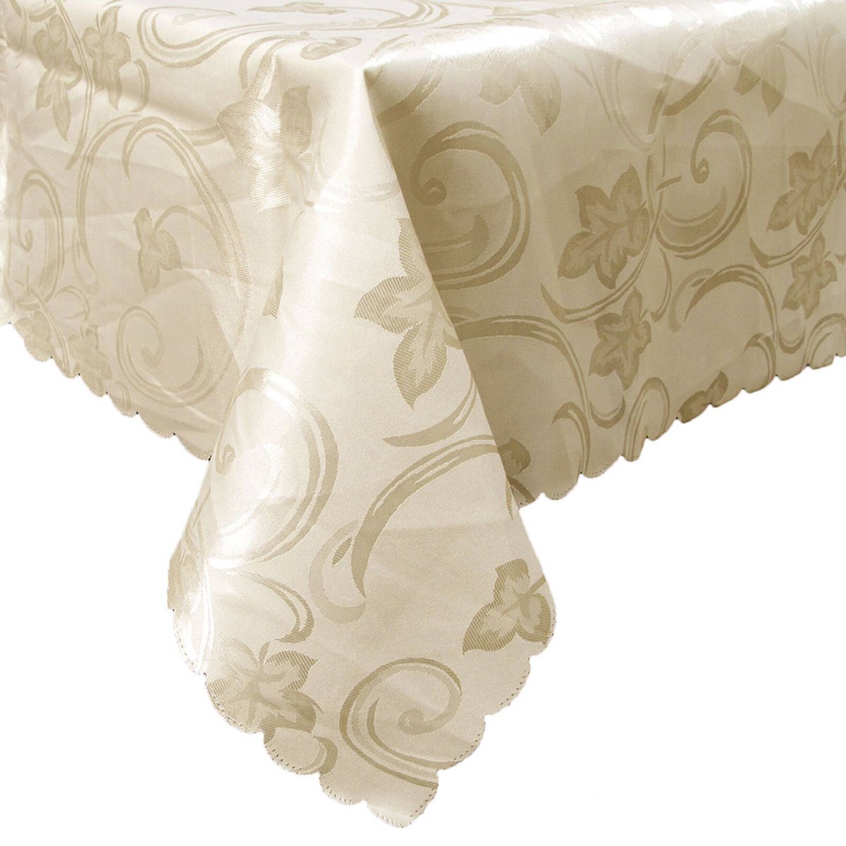 Deco Cream Luxury Jacquard Tablecloth 150 x 270 cm - Bunnings Australia